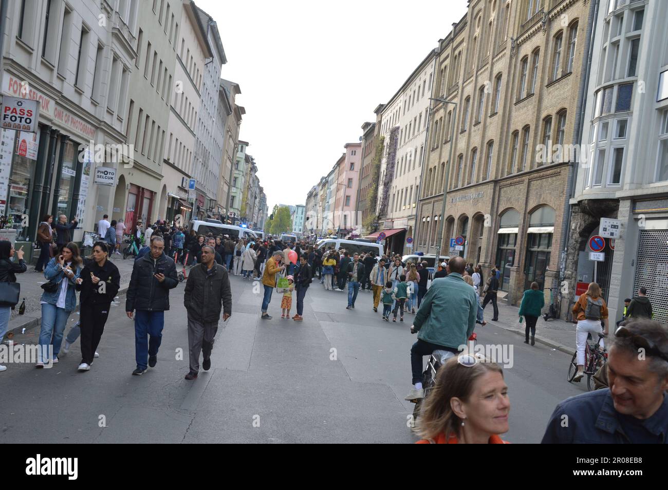 Berlin, Germany - May 1, 2023 - Oranienstrasse. (Photo by Markku Rainer ...