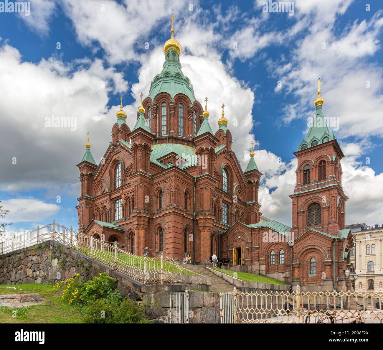 The Orthodox Uspenski Cathedral in Helsinki, Finland was designed by ...
