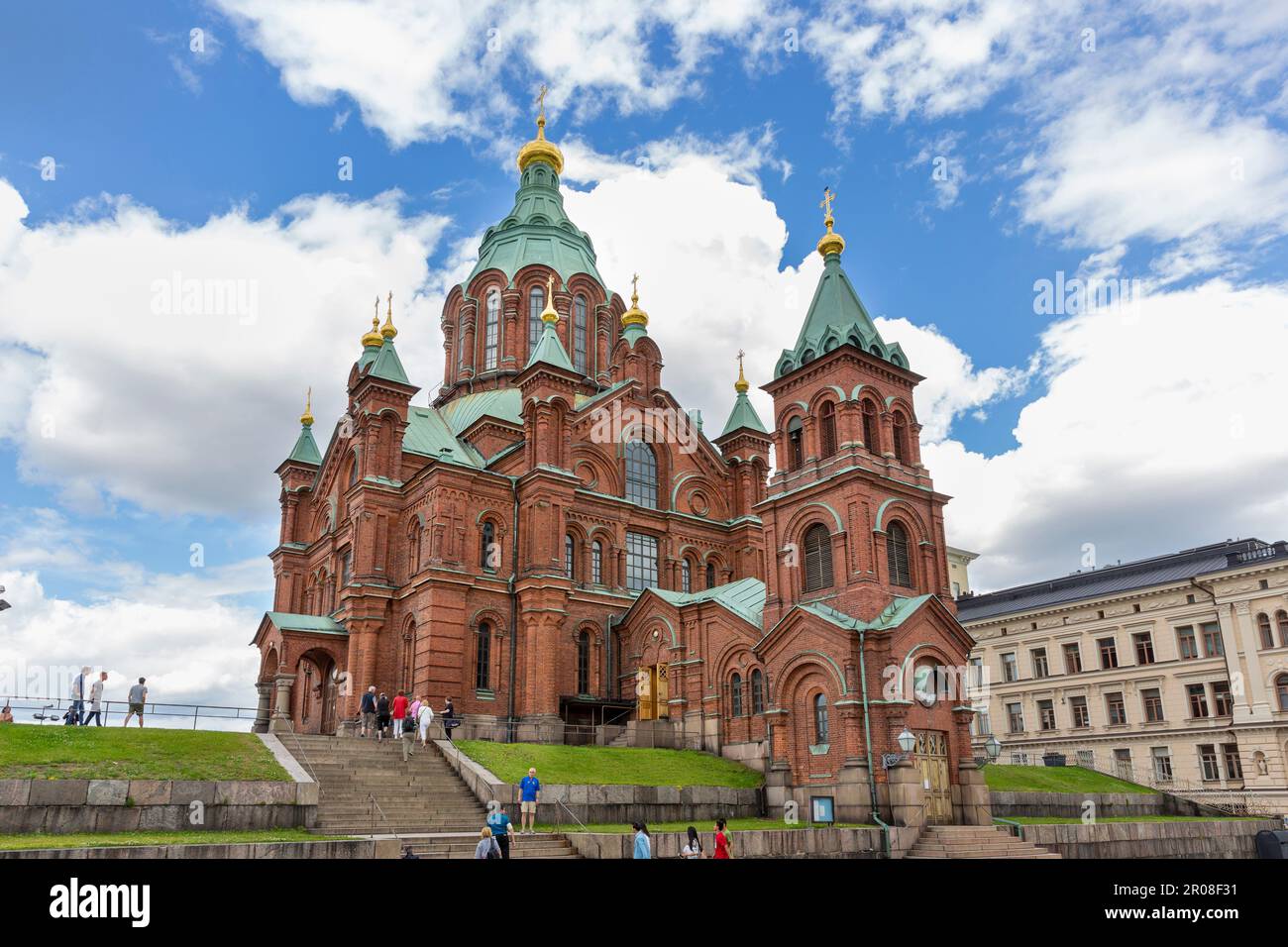 The Orthodox Uspenski Cathedral in Helsinki, Finland was designed by ...