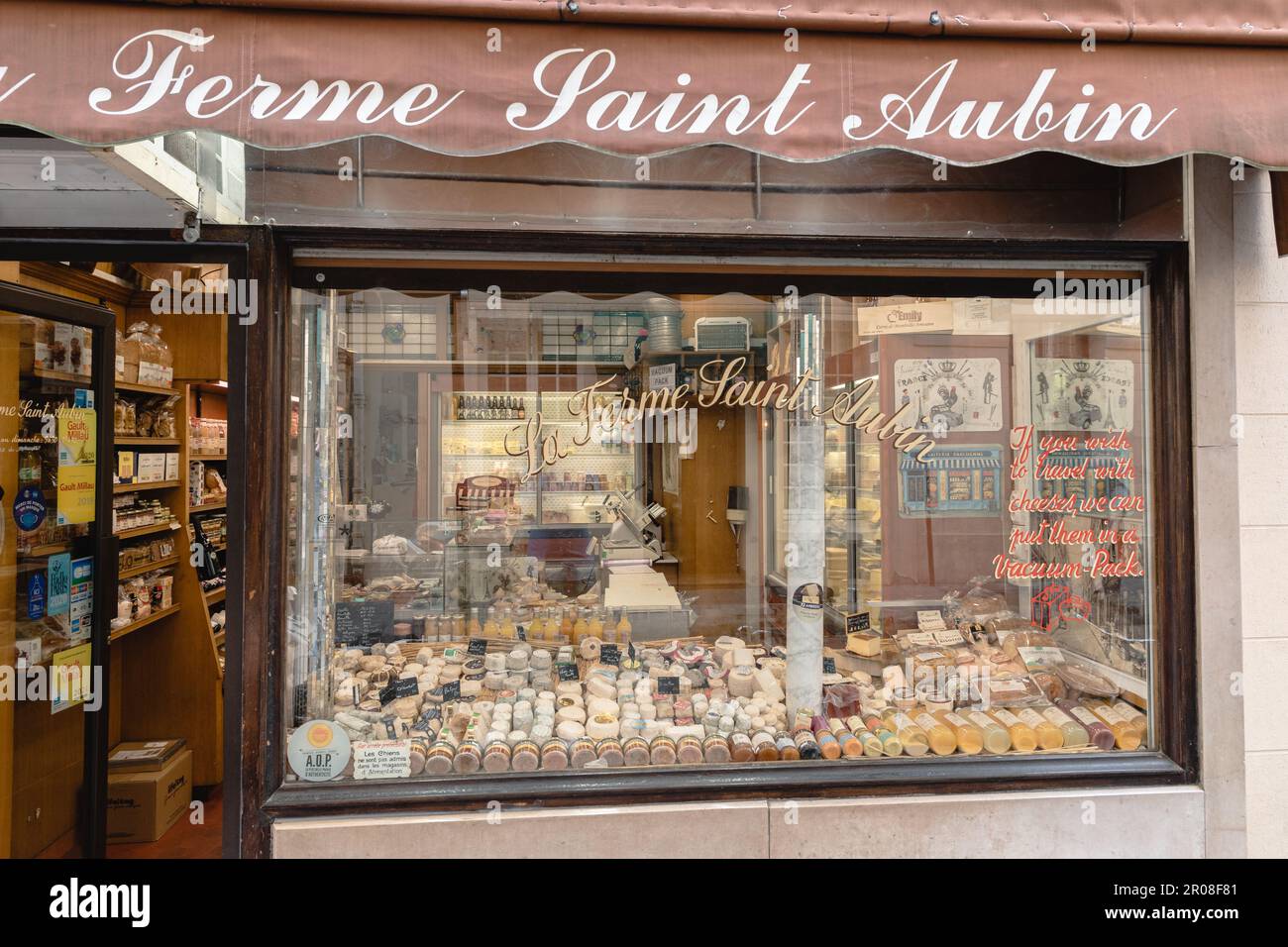 The la Ferme Saint-Aubin cheese shop in Paris Stock Photo - Alamy