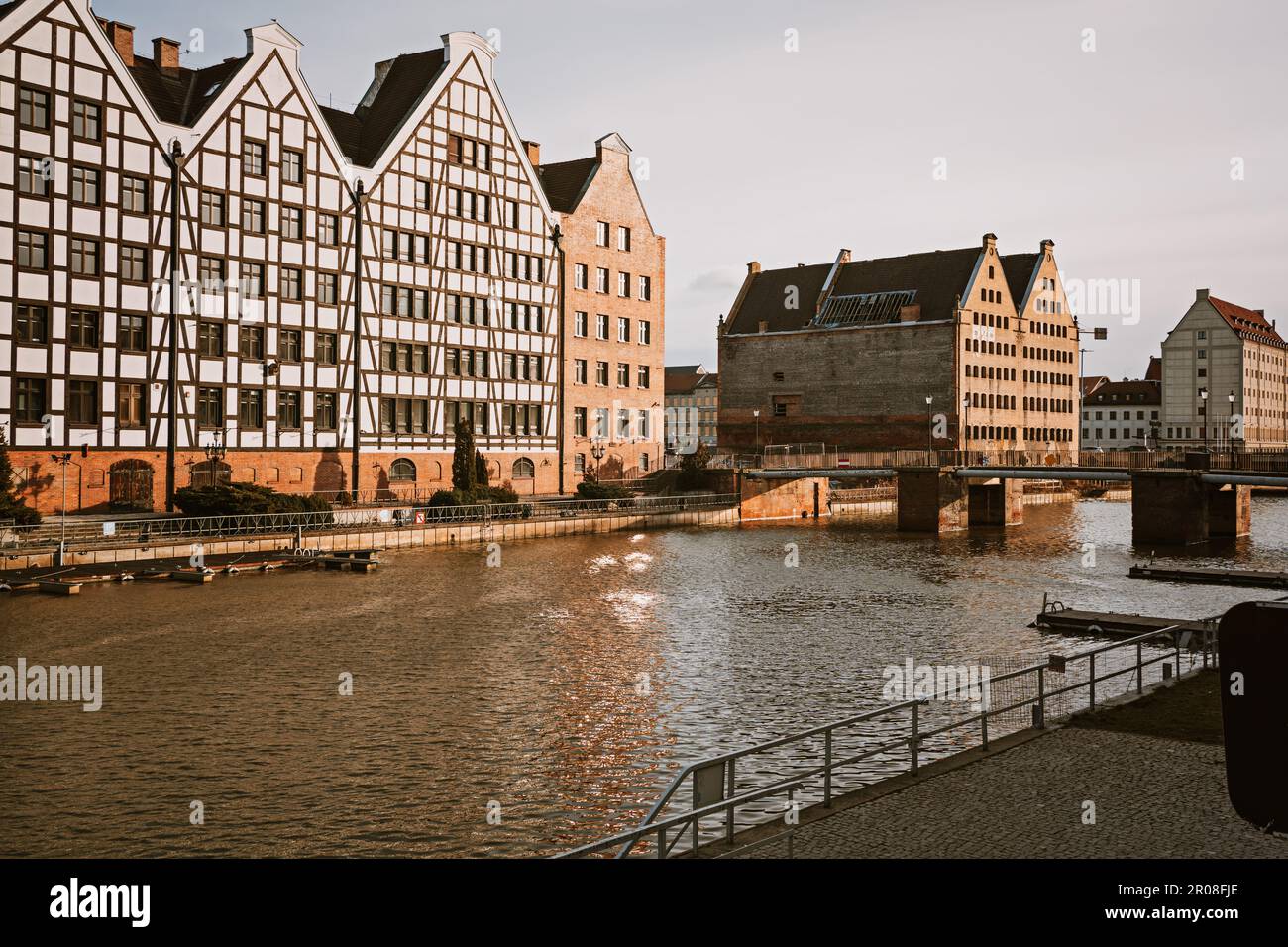 Old town of gdansk danzig in poland with motlava river poland Stock ...