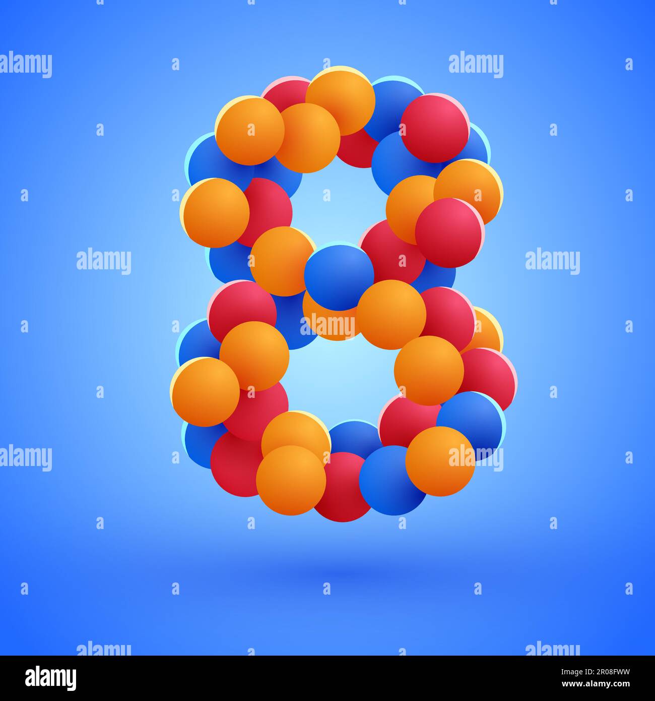 8 made from rainbow color Stock Vector Images - Alamy