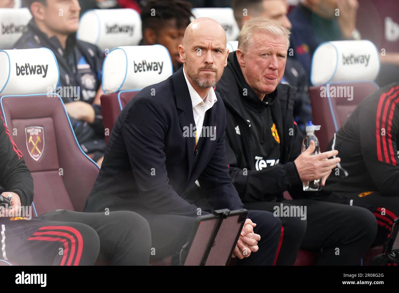 Manchester United manager Erik ten Hag and assistant manager Steve ...