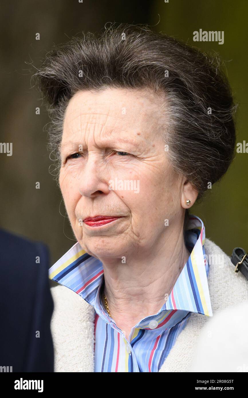 The Princess Royal attends a Coronation Big Lunch in Swindon. Thousands ...