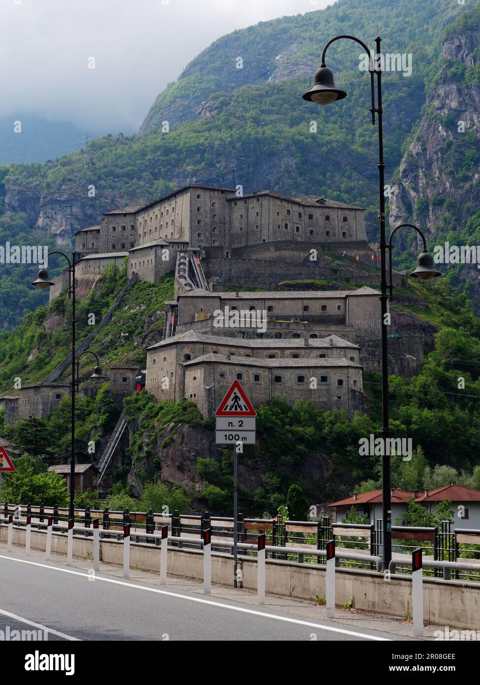 Fort of Bard (Forte di Bard) in the Aosta Valley, NW Italy Stock Photo ...