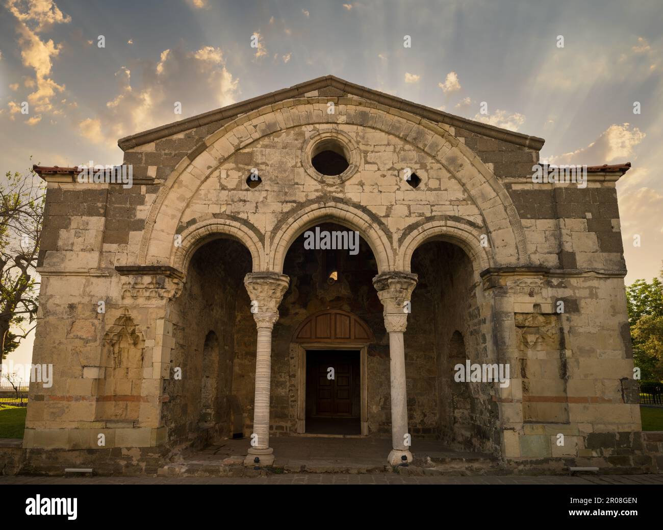 The church of Trabzon Hagia Sophia or Hagia Sophia Museum at sunrise ...