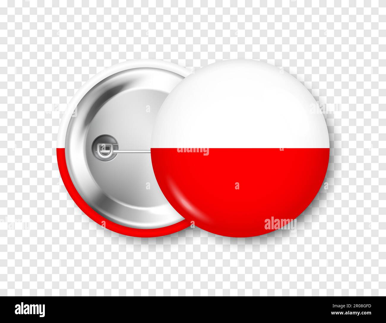 Button badge with Polish flag. Souvenir from Poland. Glossy pin badge ...