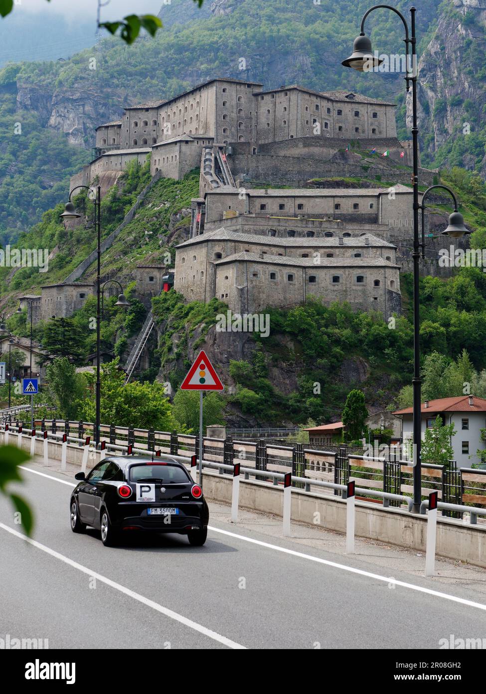 Fort of Bard (Forte di Bard) in the Aosta Valley, NW Italy Stock Photo ...