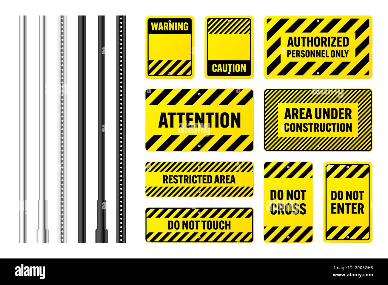 Metal background caution tape Cut Out Stock Images & Pictures - Alamy