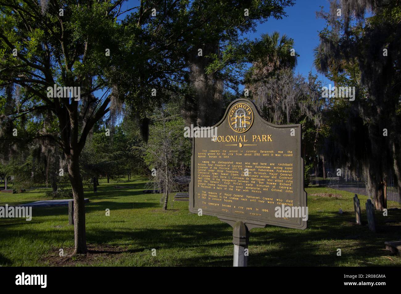 Historic Colonial Park Cemetery, Savannah, Georgia established in 1750 ...