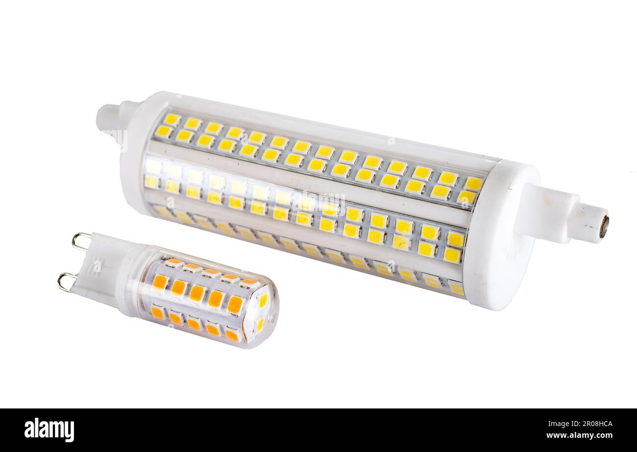 long led bulb in front of white background Stock Photo - Alamy
