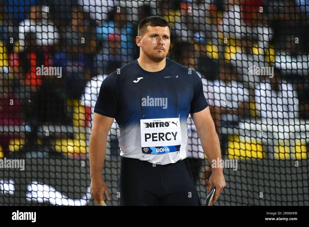 Doha, Qatar, 5 May 2023. Nicholas Percy of Great Britain reacts in ...