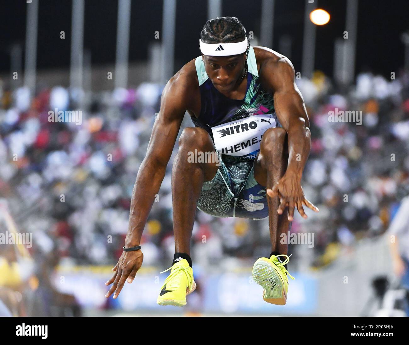 Doha, Qatar, 5 May 2023. Emmanuel Ihemeje of Italy competes in Triple ...