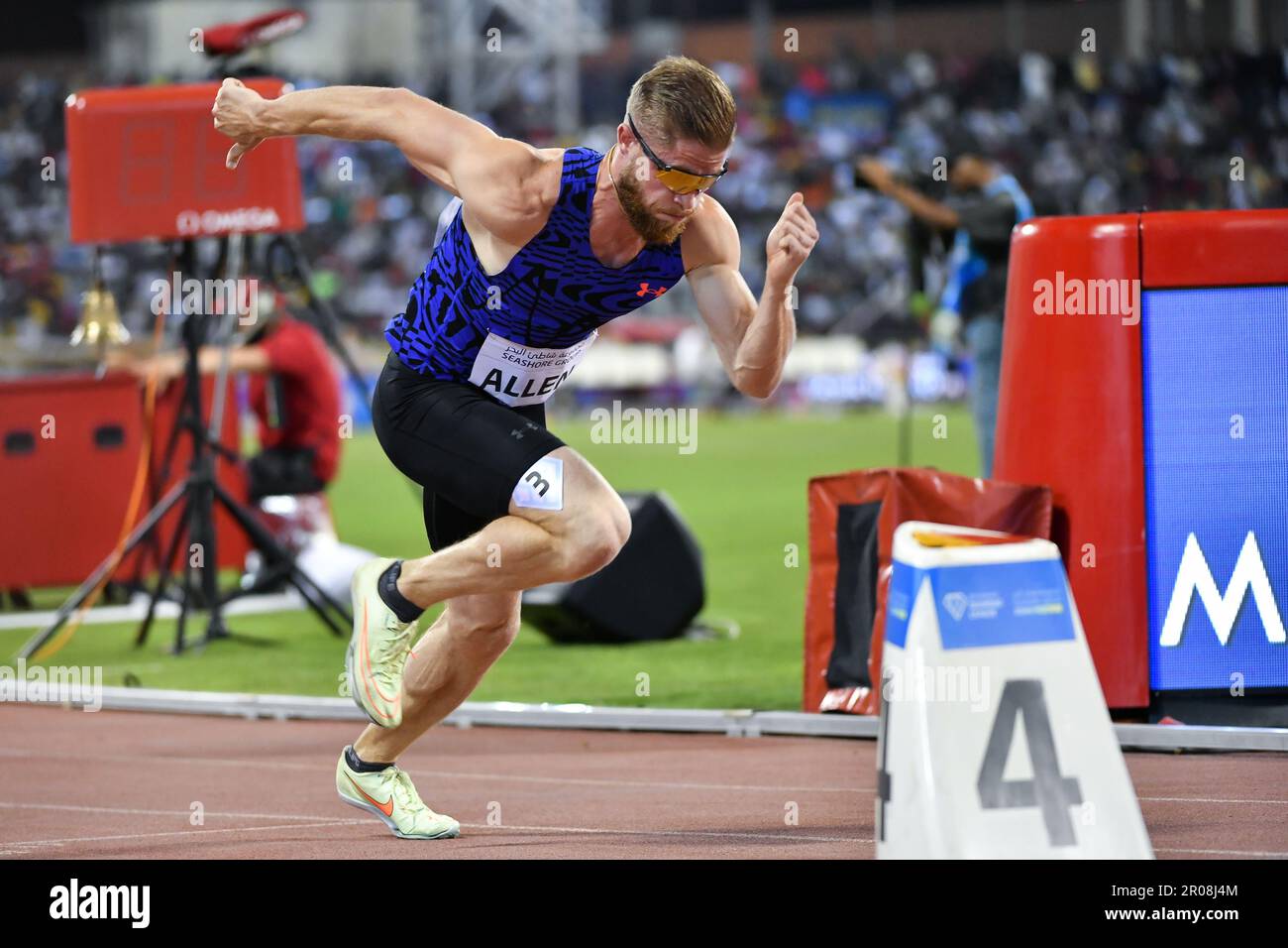 Doha, Qatar, 5 May 2023. Cj Allen of USA competes in 400m Hurdles Men ...