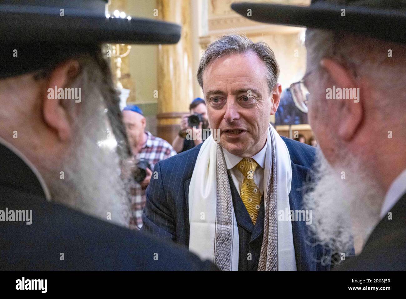 Antwerp, Belgium. 07th May, 2023. Antwerpen Mayor Bart De Wever is seen ...