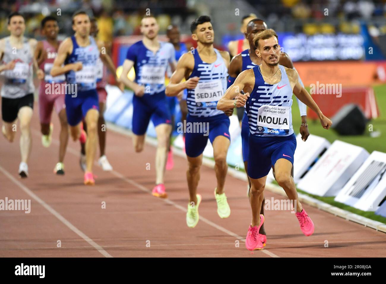 Doha, Qatar, 5 May 2023. Slimane Moula of Algeria compete in 800m Men ...