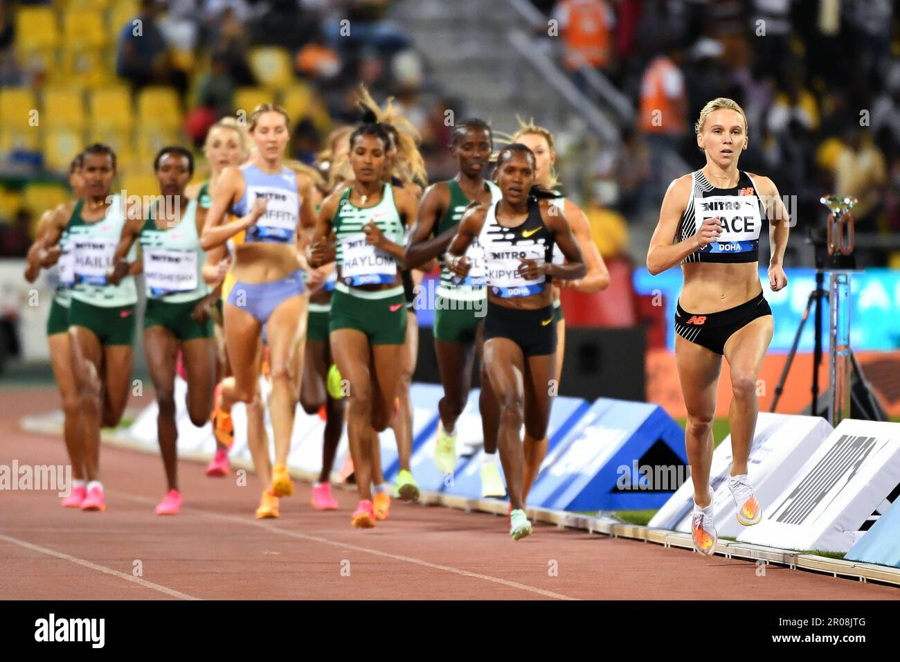 Doha, Qatar, 5 May 2023. Sarah Billings of Australia competes in 1500m ...