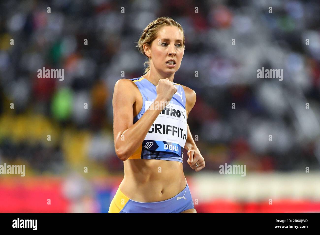 Doha, Qatar, 5 May 2023. Georgia Griffith of Australia competes in ...