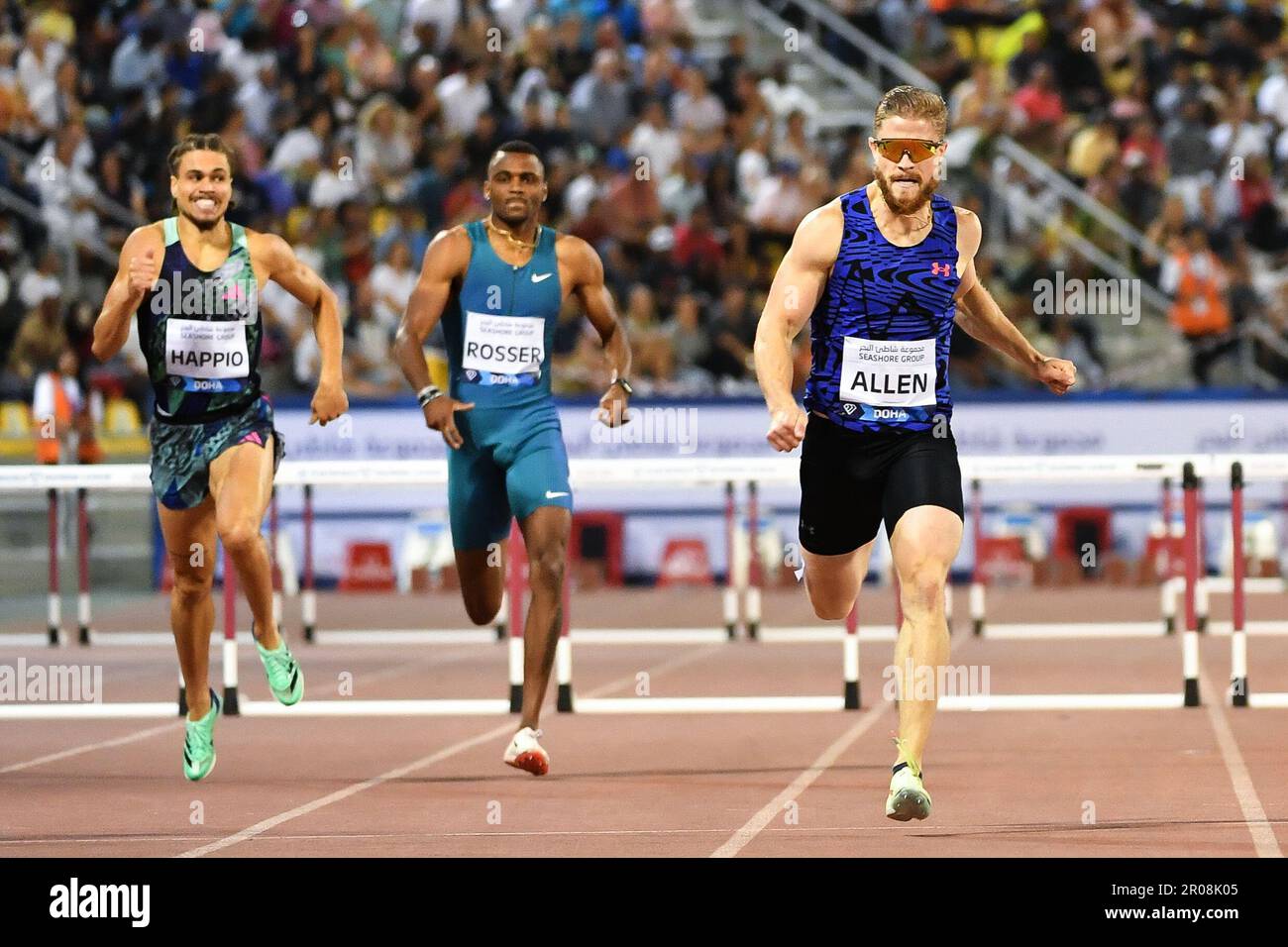 Doha, Qatar, 5 May 2023. Cj Allen of USA competes in 400m Hurdles Men ...
