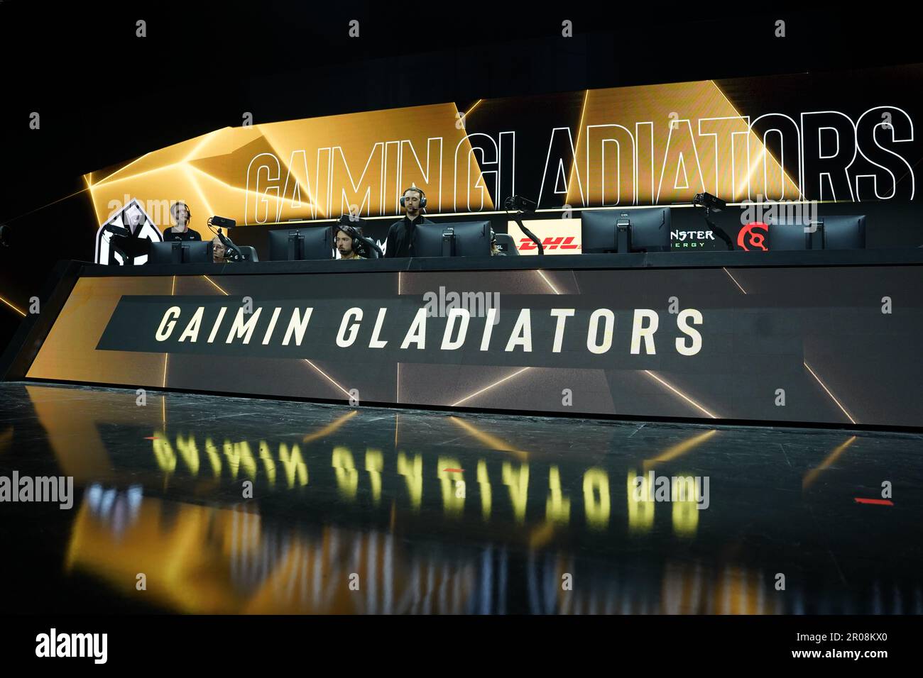 Berlin, Germany. 07th May, 2023. The team of the European e-sports organization Gaimin ...