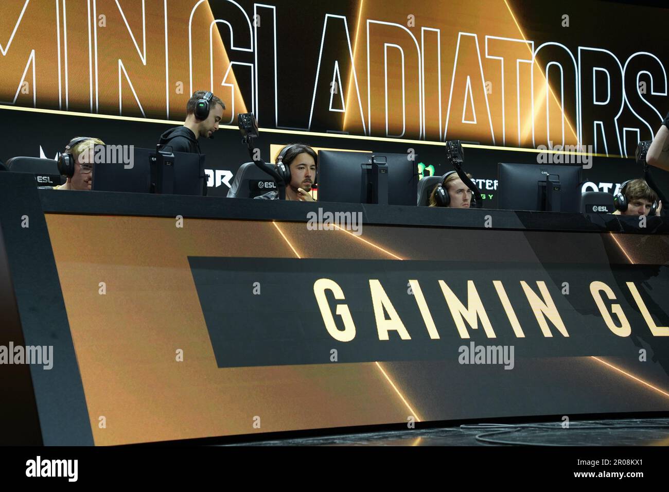 Berlin, Germany. 07th May, 2023. The team of the European e-sports organization Gaimin ...