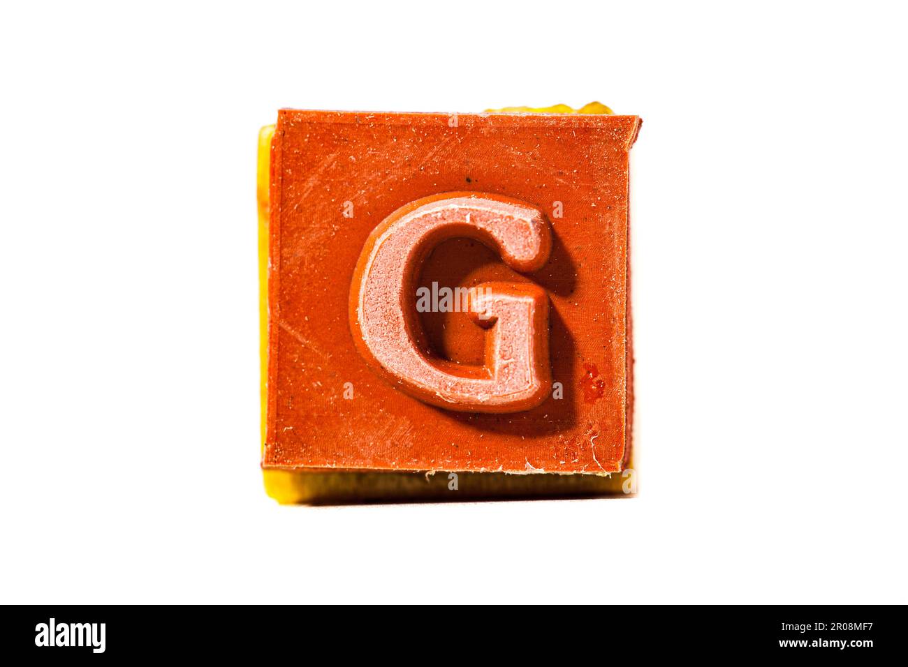 Letter G. Rubber stamp with wooden handle. Entire alphabet available ...