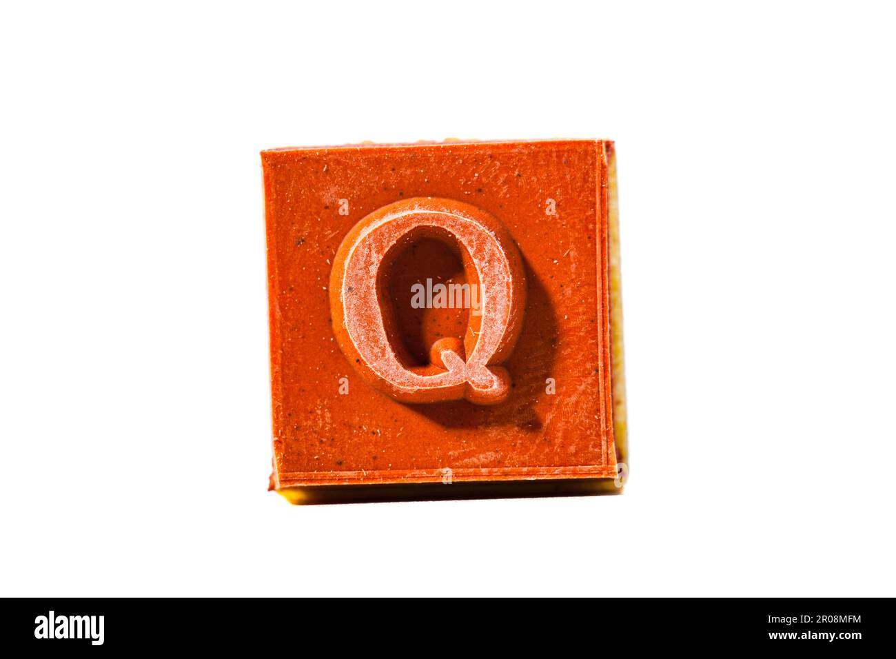 Letter Q. Rubber stamp with wooden handle. Entire alphabet available ...