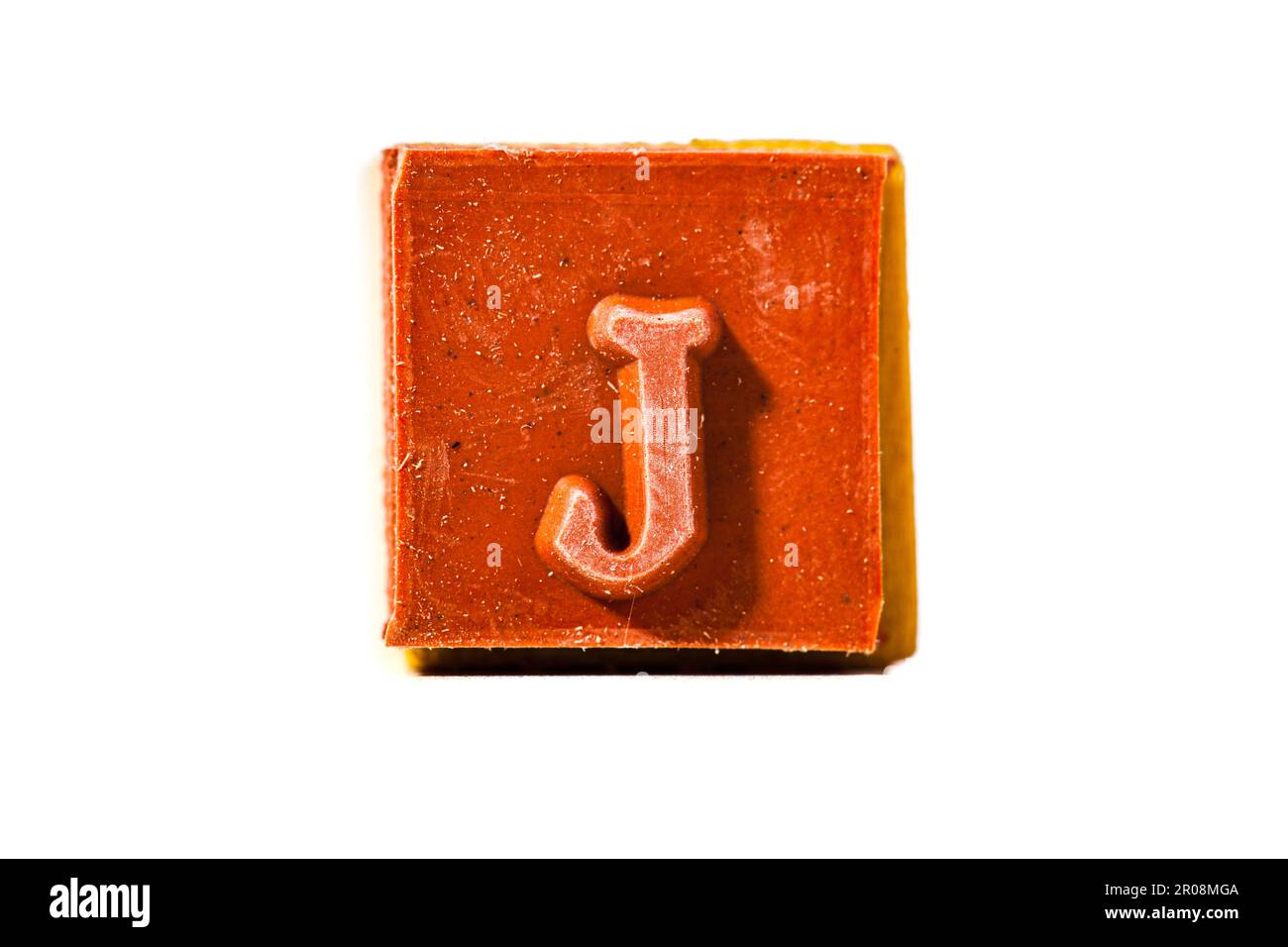 Letter J. Rubber stamp with wooden handle. Entire alphabet available ...