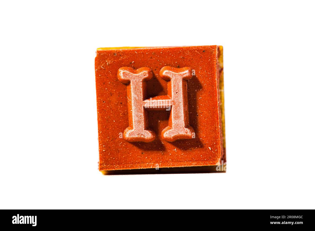 Letter H. Rubber stamp with wooden handle. Entire alphabet available ...