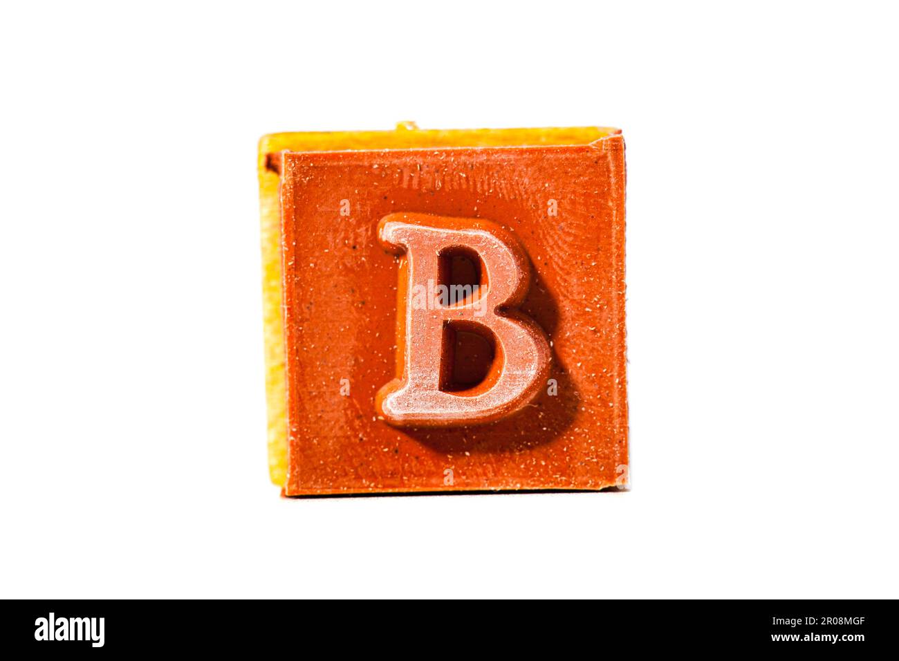 Letter B. Rubber stamp with wooden handle. Entire alphabet available ...