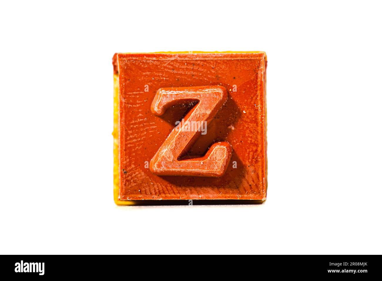 Letter Z. Rubber stamp with wooden handle. Entire alphabet available ...