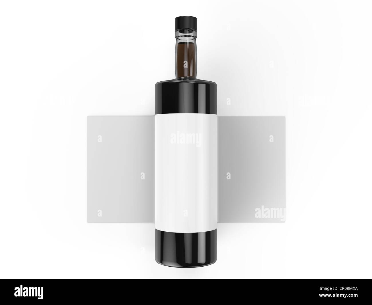 Glossy Alcohol Bottle Mockup that Emphasizes Your Design with a High ...