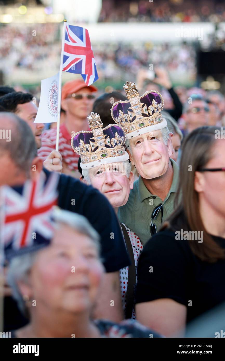 Crowds gather for the Coronation Concert held in the grounds of Windsor ...