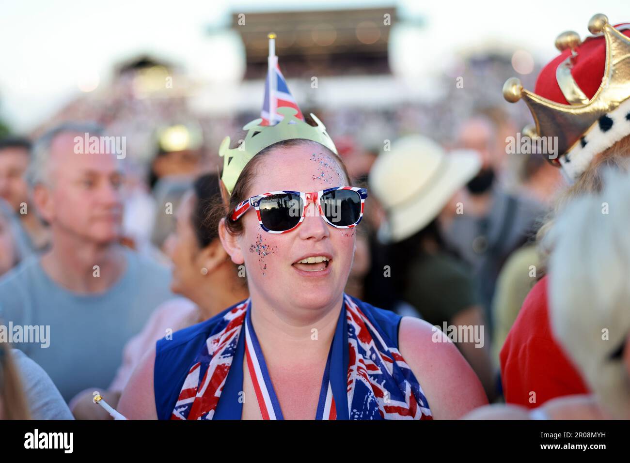 Crowds gather for the Coronation Concert held in the grounds of Windsor ...