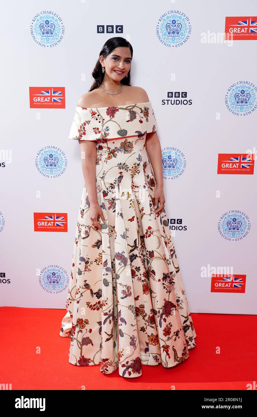 Sonam Kapoor backstage at the Coronation Concert held in the grounds of ...