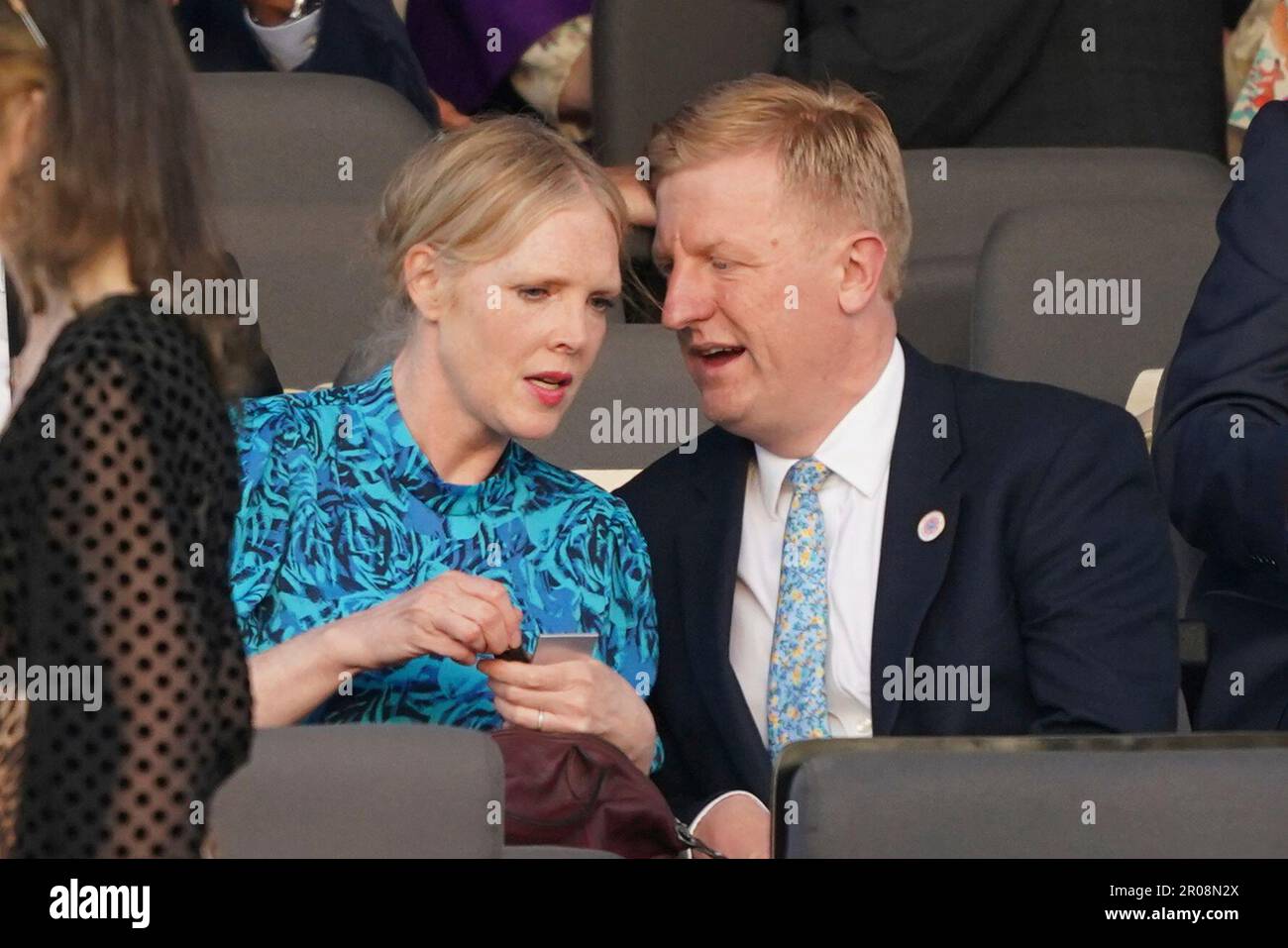 Chancellor of the Duchy of Lancaster Oliver Dowden and his wife Blythe ...