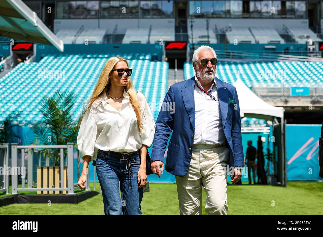 Lawrence Stroll (CAN, Aston Martin Aramco Cognizant F1 Team) with his ...