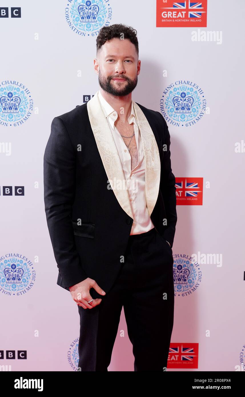 Calum Scott backstage at the Coronation Concert held in the grounds of ...