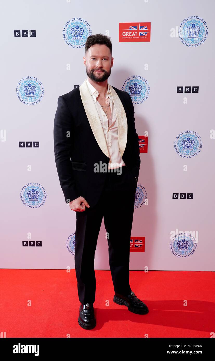 Calum Scott backstage at the Coronation Concert held in the grounds of ...