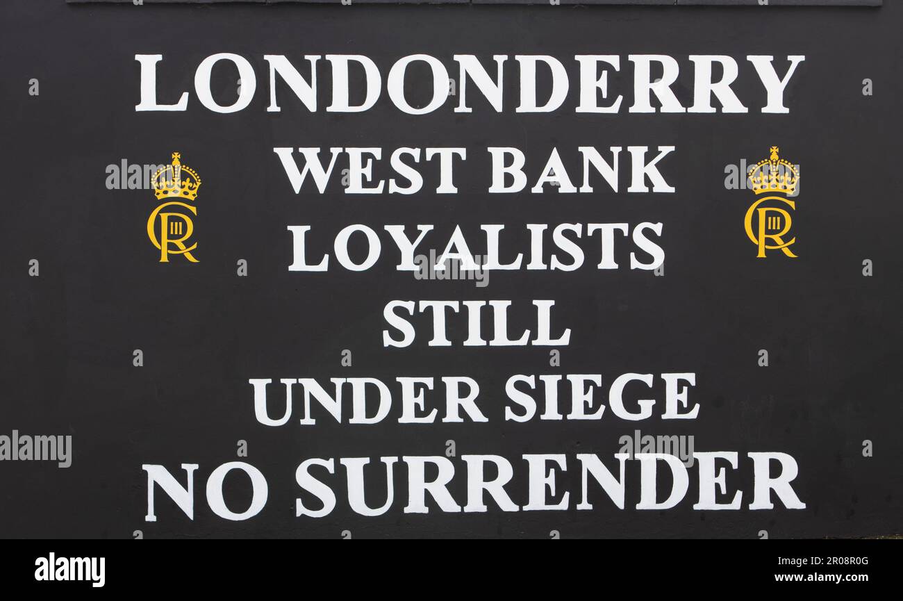 Mural in Derry;s Fountatin estate celebrating the coronation of King ...