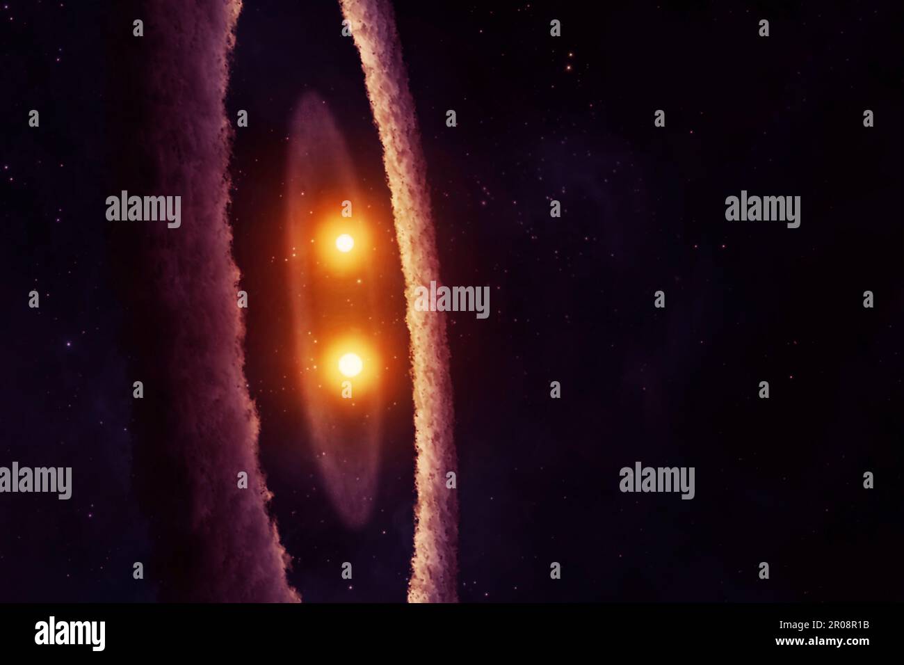 A double star in deep space. Elements of this image furnished NASA ...