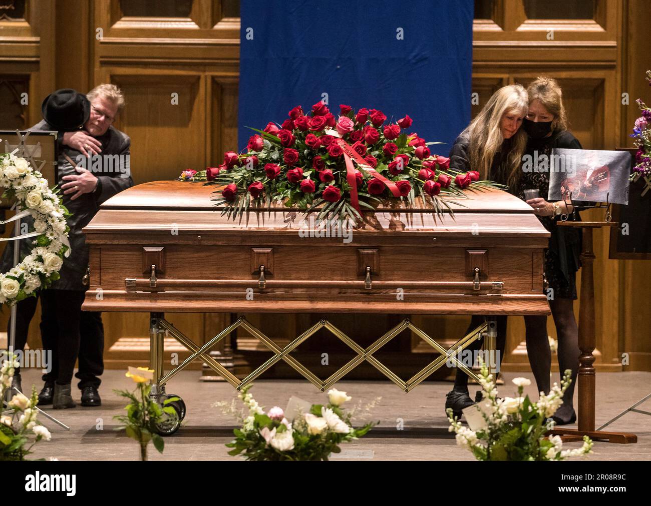 Members of the public pay their respects at visitation for singer ...
