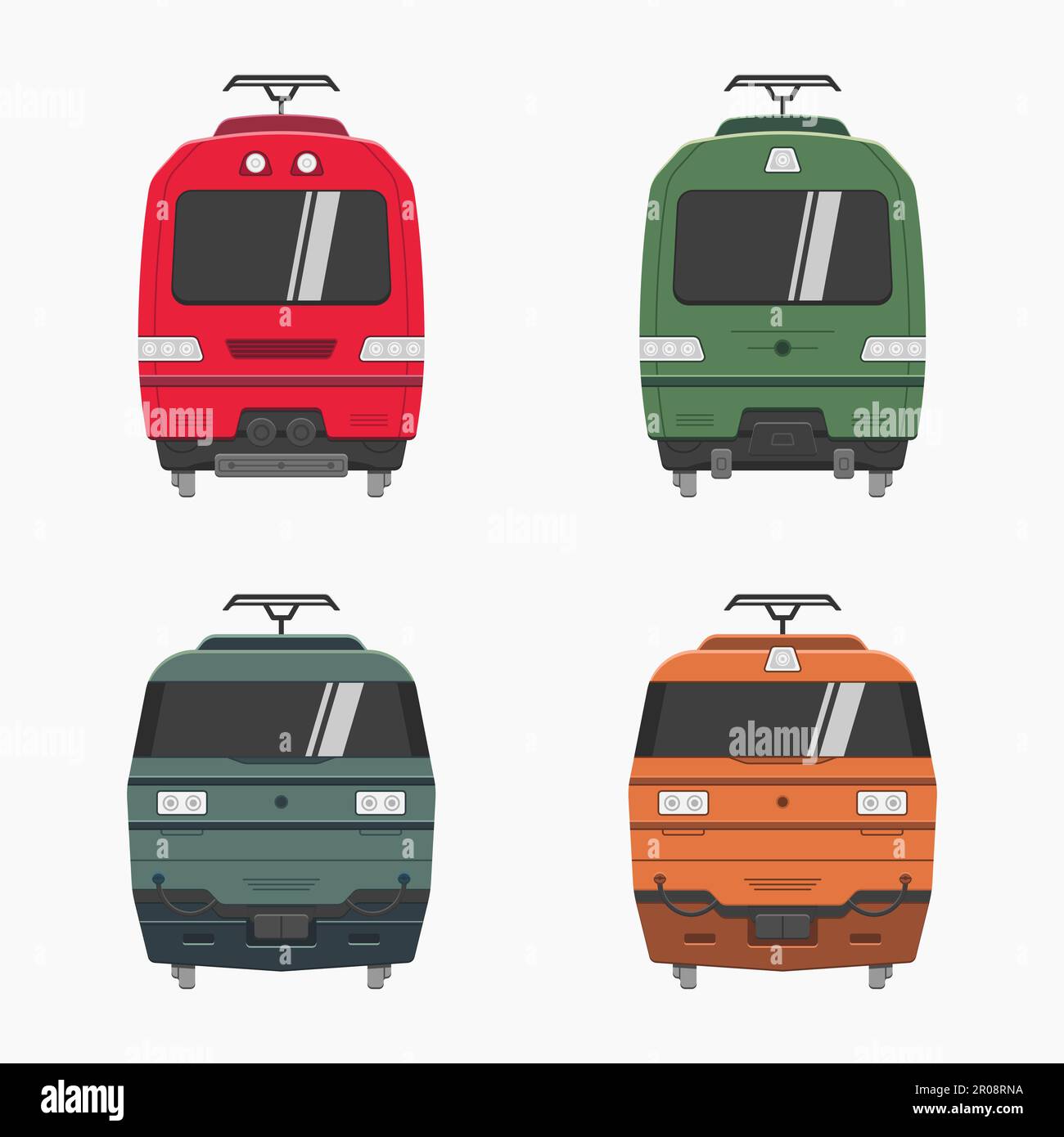 Train Front View Vector