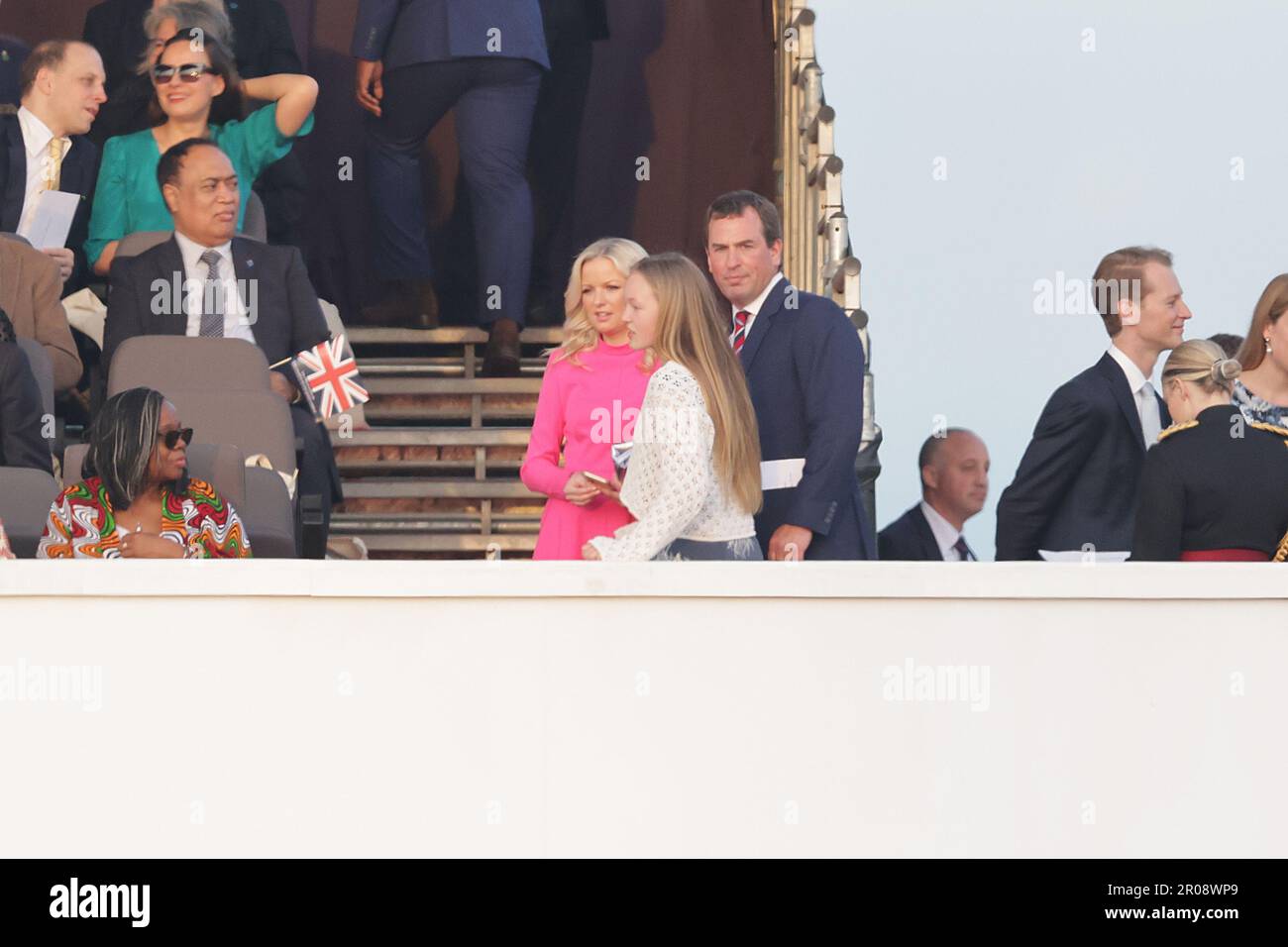 Phillips and Lindsay Wallace are seen during the Coronation Concert ...