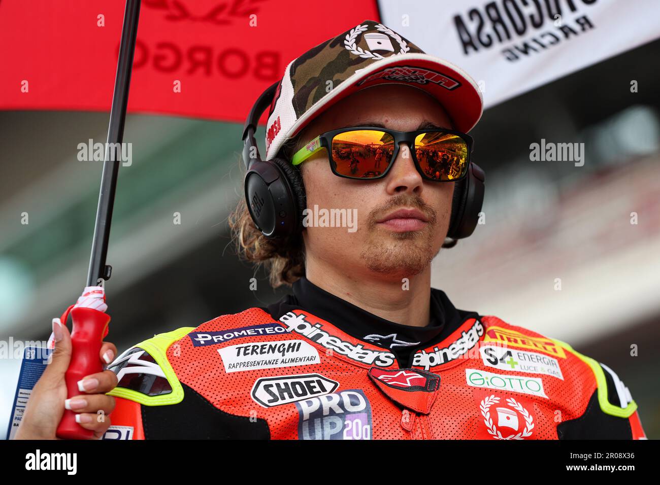 BARCELONA, SPAIN - MAY 07: Axel Bassani from Italy of Motocorsa Racing ...
