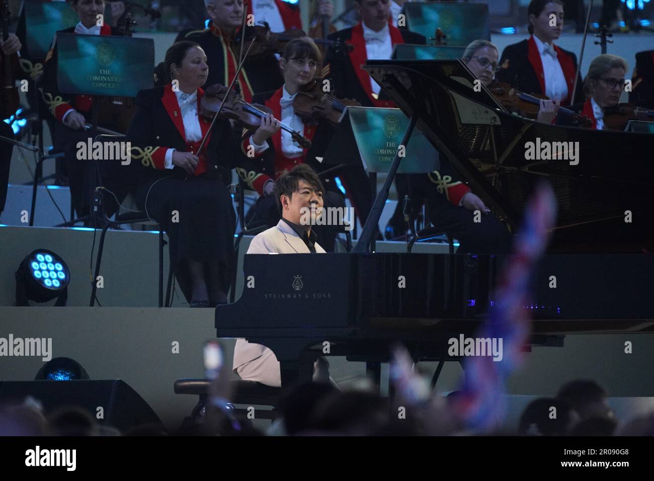 Yang Yang performing at the Coronation Concert held in the grounds of ...