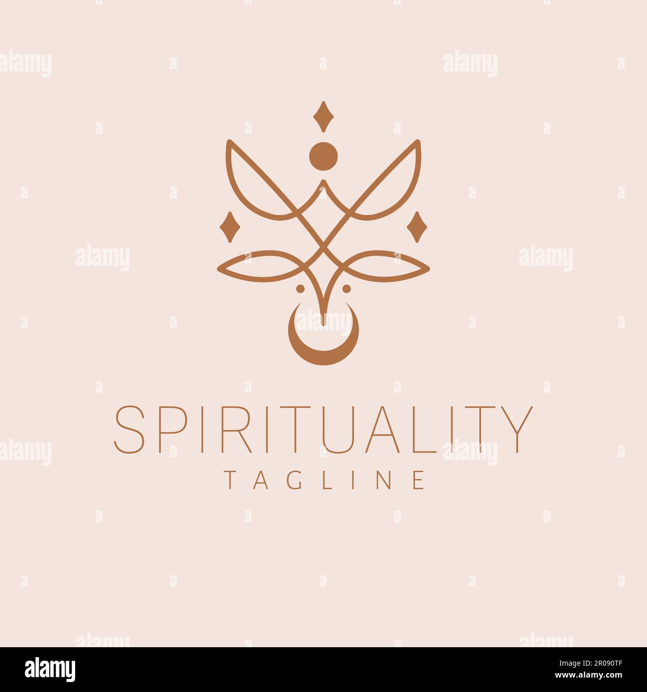 Spirituality vector logo design. Dragonfly and sacred geometry logotype ...