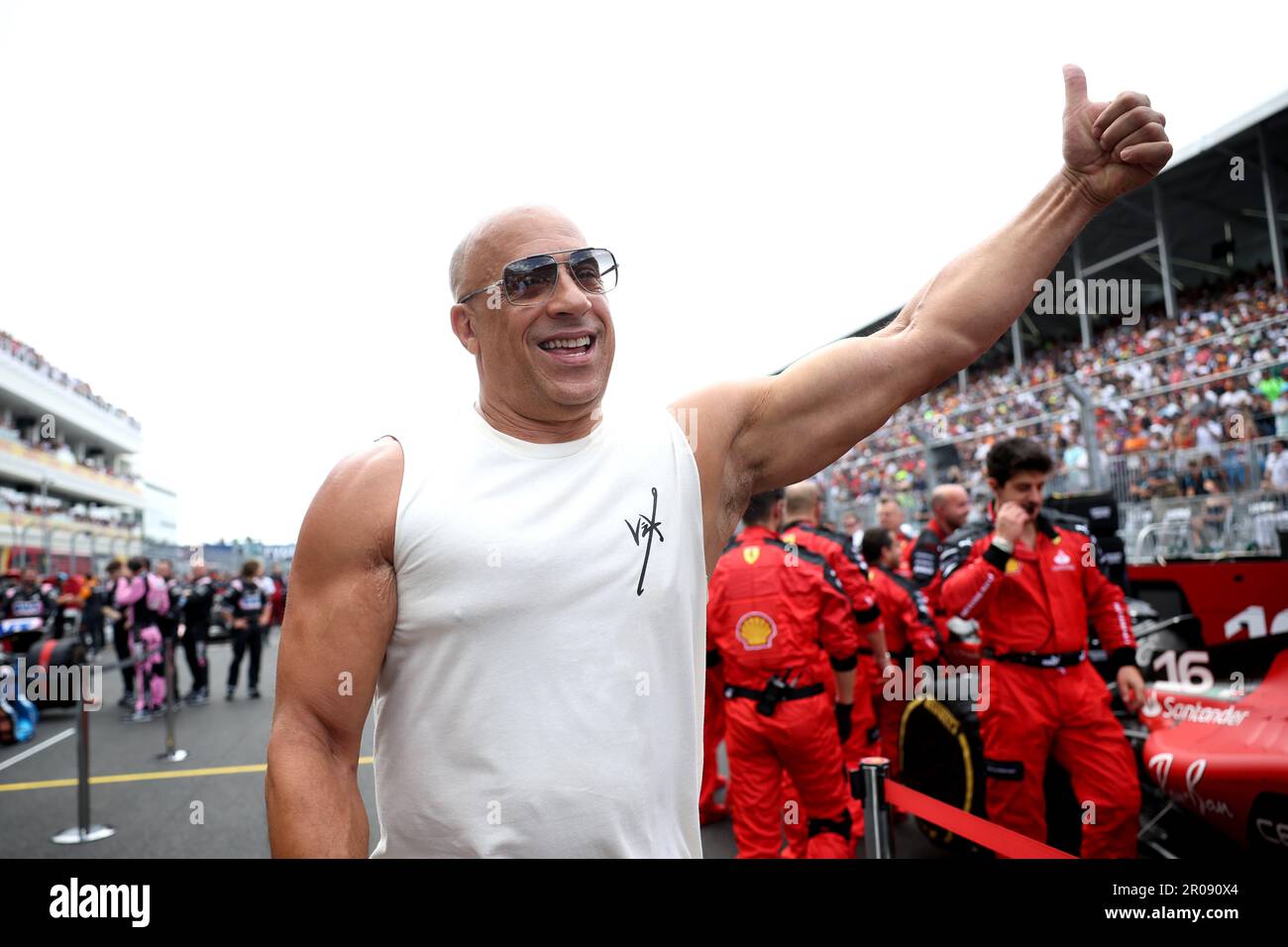 Miami, USA. 07th May, 2023. Vin Diesel (USA) Actor with Ferrari on the ...