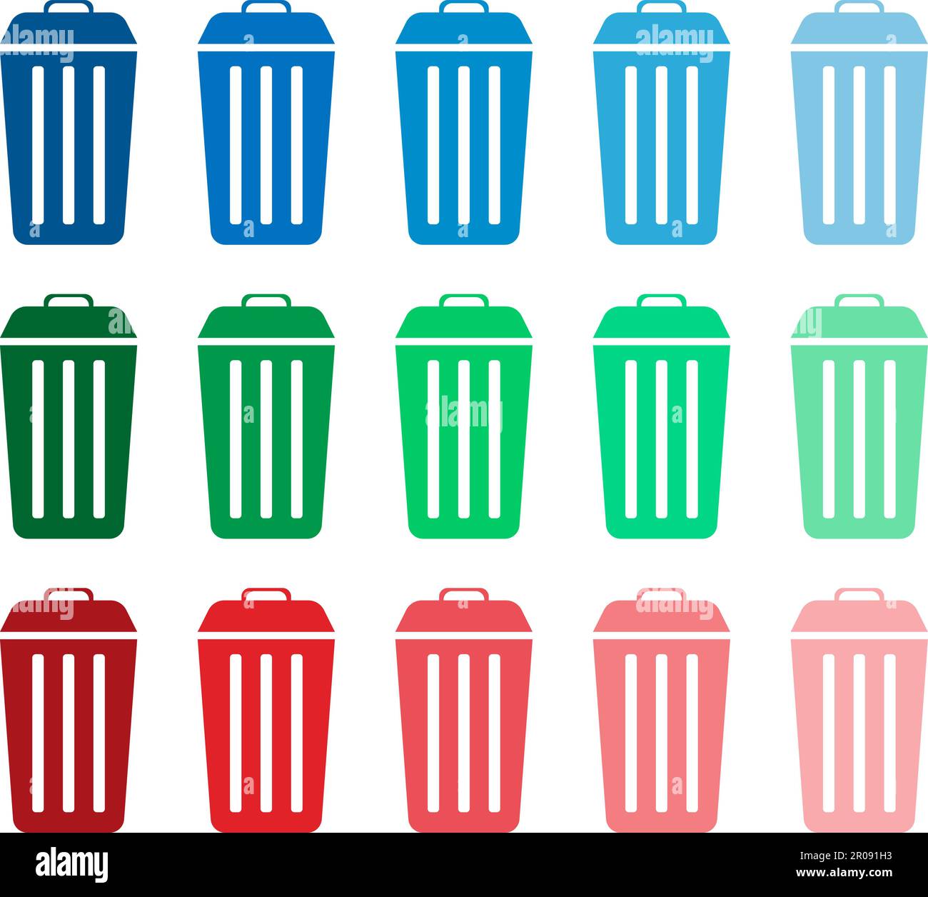 Recycle icon set, colorful buttons in 6 color options for webdesign and ...