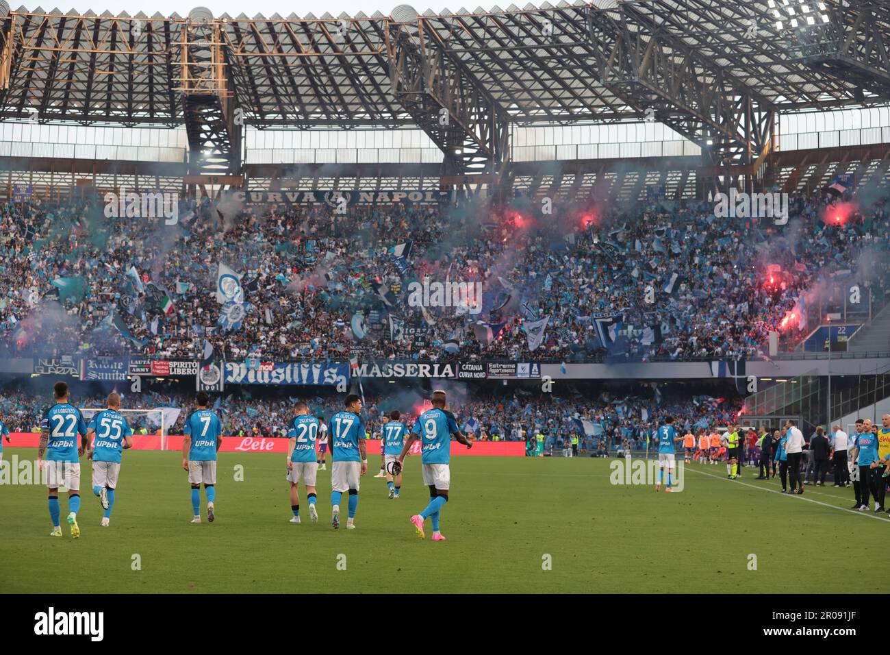 Naples, Italy, 7th May 2023. Victor Osimhen of SSC Napoli celebrates ...